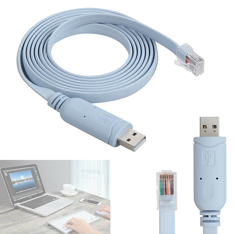 FTDI USB to RJ45 Console Cable | USB to Serial Rollover for Cisco Routers